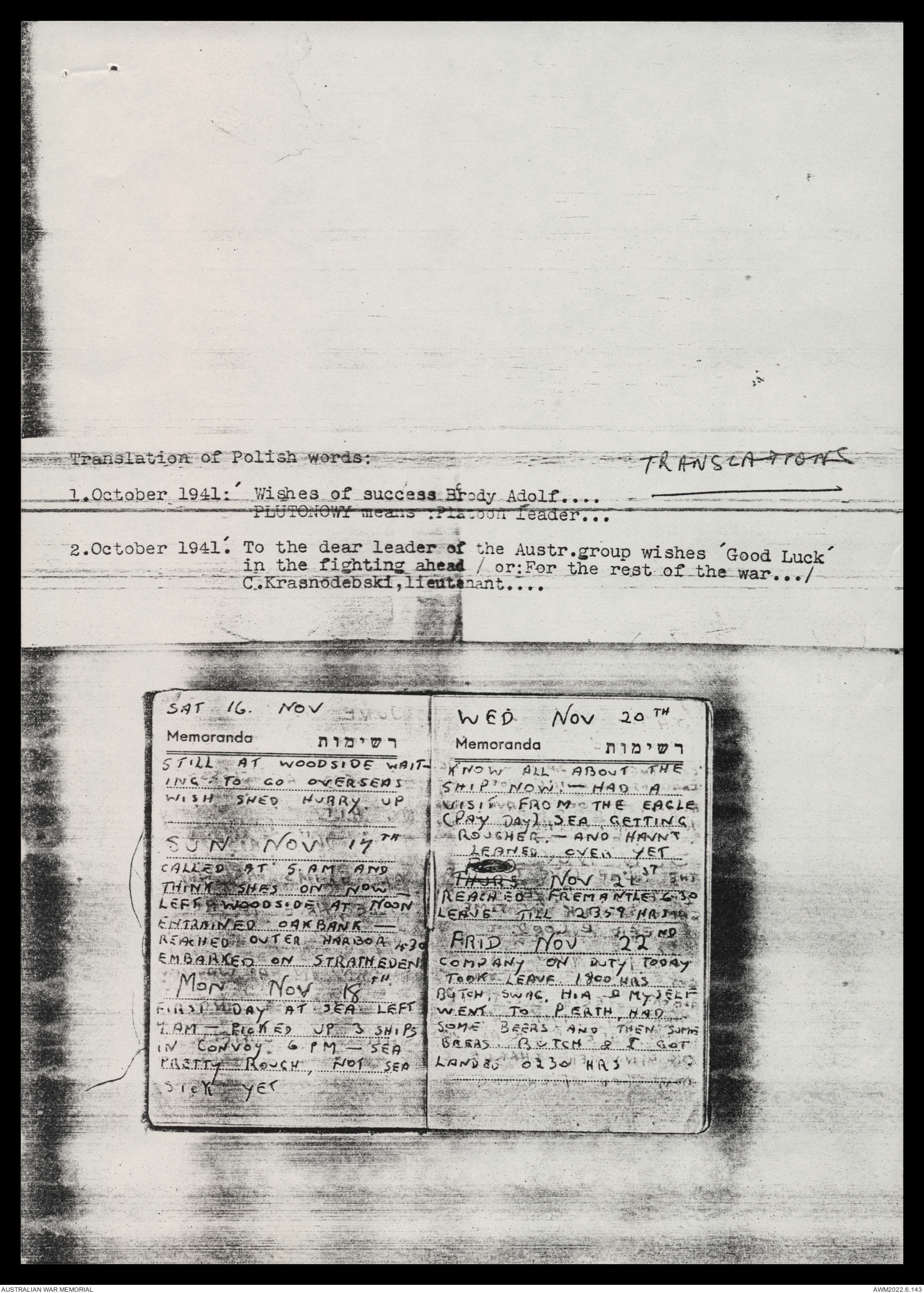 Wallet 1 of 3 - Diaries of Thomas Currie Derrick, 1940-1941 ...