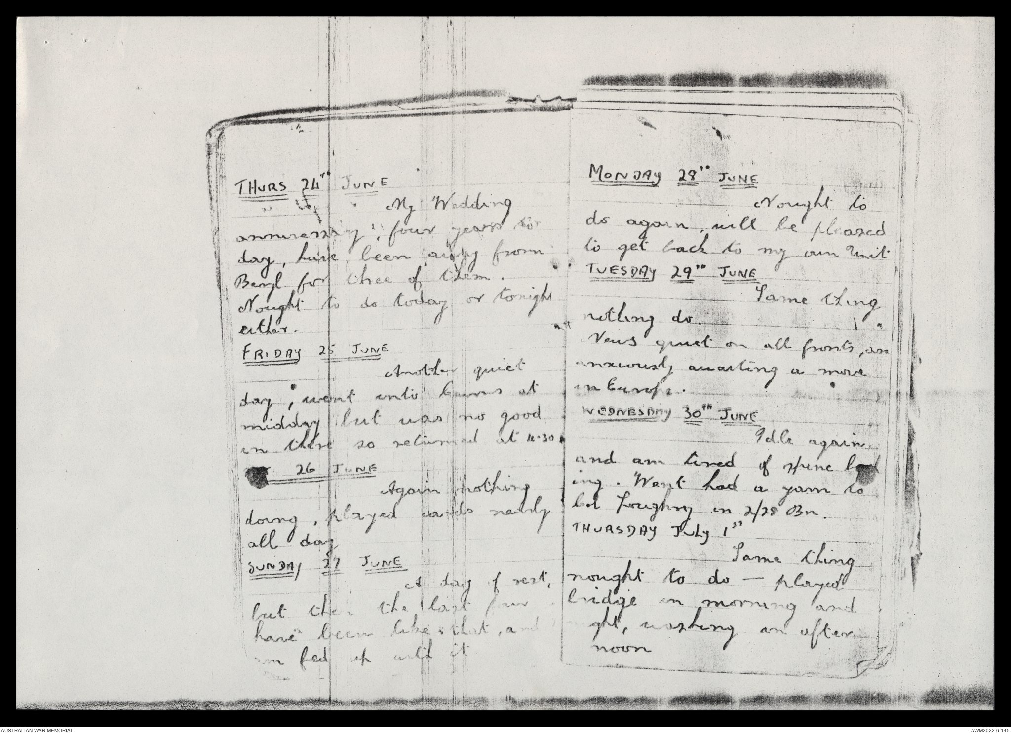 Wallet 3 of 3 - Diaries of Thomas Currie Derrick, 1942-1945 ...