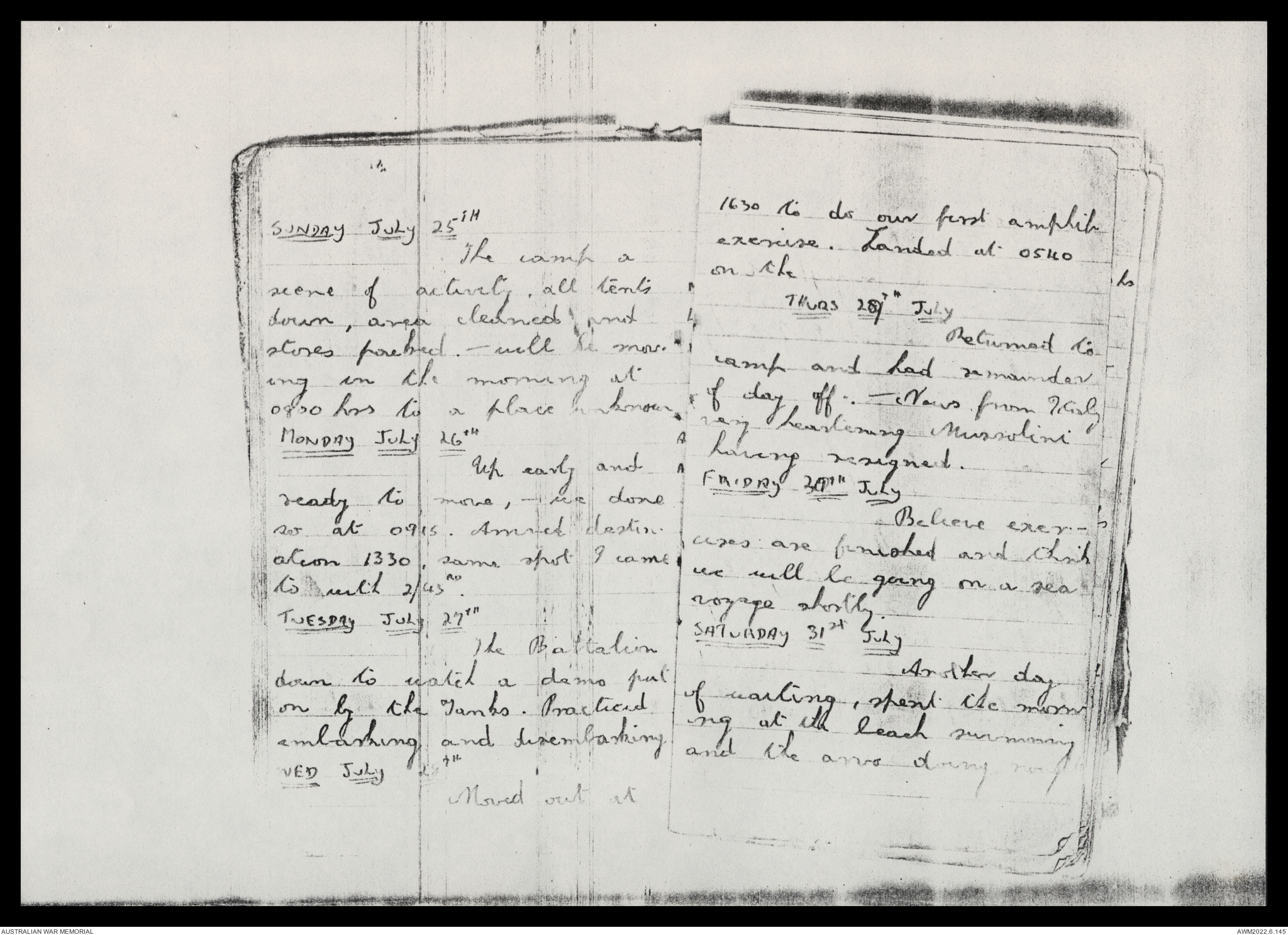 Wallet 3 of 3 - Diaries of Thomas Currie Derrick, 1942-1945 ...