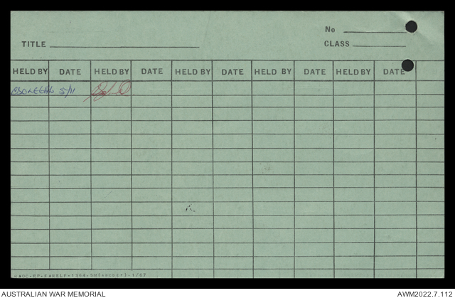 AWM206 CONF/24/2 - [Records of Headquarters ANZUK Force (Australia, New ...