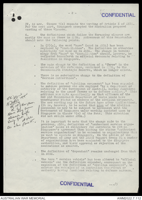 AWM206 CONF/24/2 - [Records of Headquarters ANZUK Force (Australia, New ...