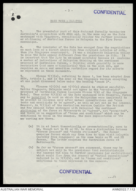 AWM206 CONF/24/2 - [Records of Headquarters ANZUK Force (Australia, New ...