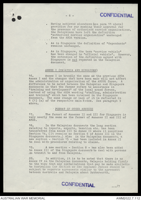 AWM206 CONF/24/2 - [Records of Headquarters ANZUK Force (Australia, New ...