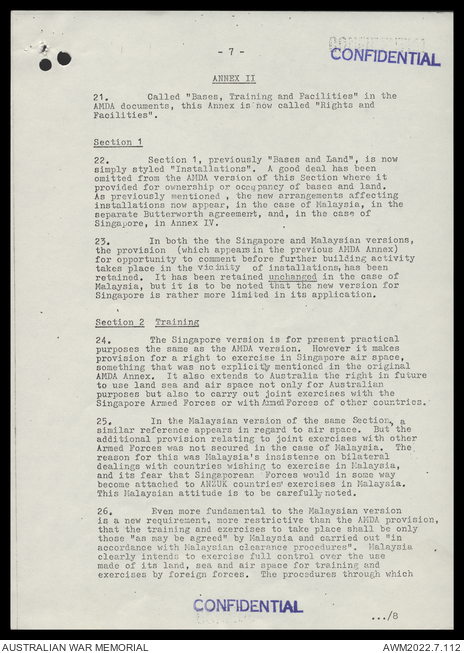 AWM206 CONF/24/2 - [Records of Headquarters ANZUK Force (Australia, New ...