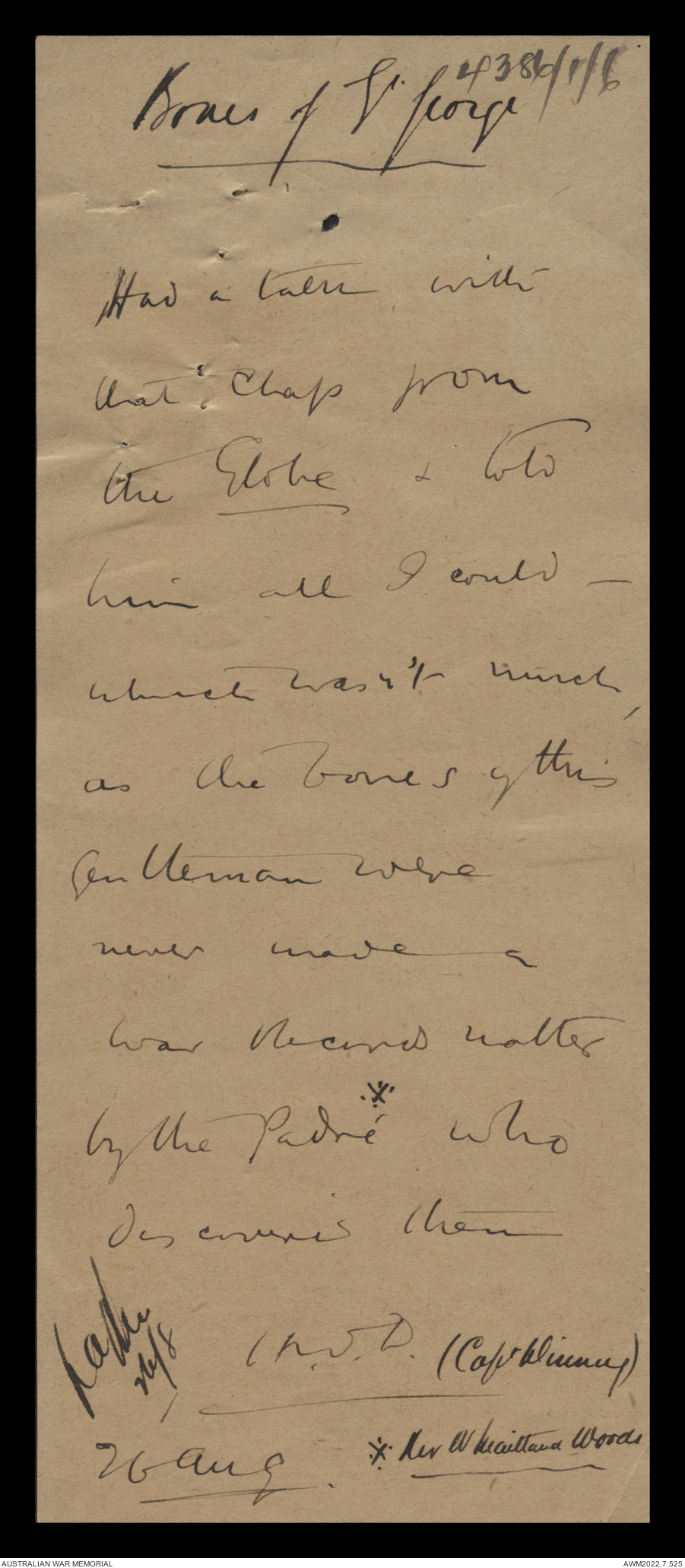 AWM16 4386/1/6 - [Australian War Records Section registry files and ...