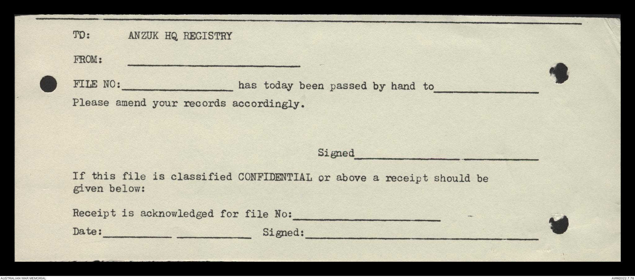 AWM206 71/109 ADMIN - [Records of Headquarters ANZUK Force (Australia ...