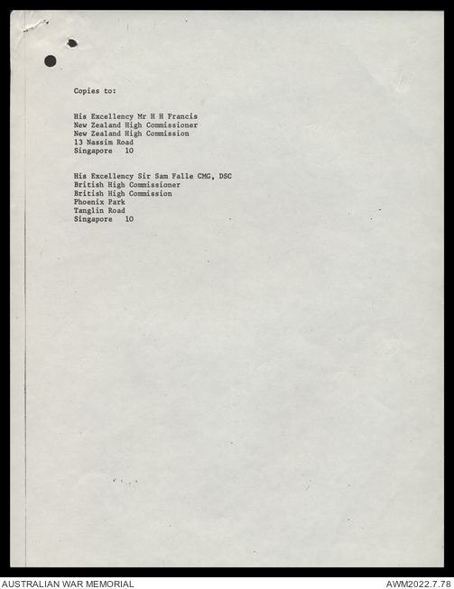 AWM206 71/109 ADMIN - [Records of Headquarters ANZUK Force (Australia ...
