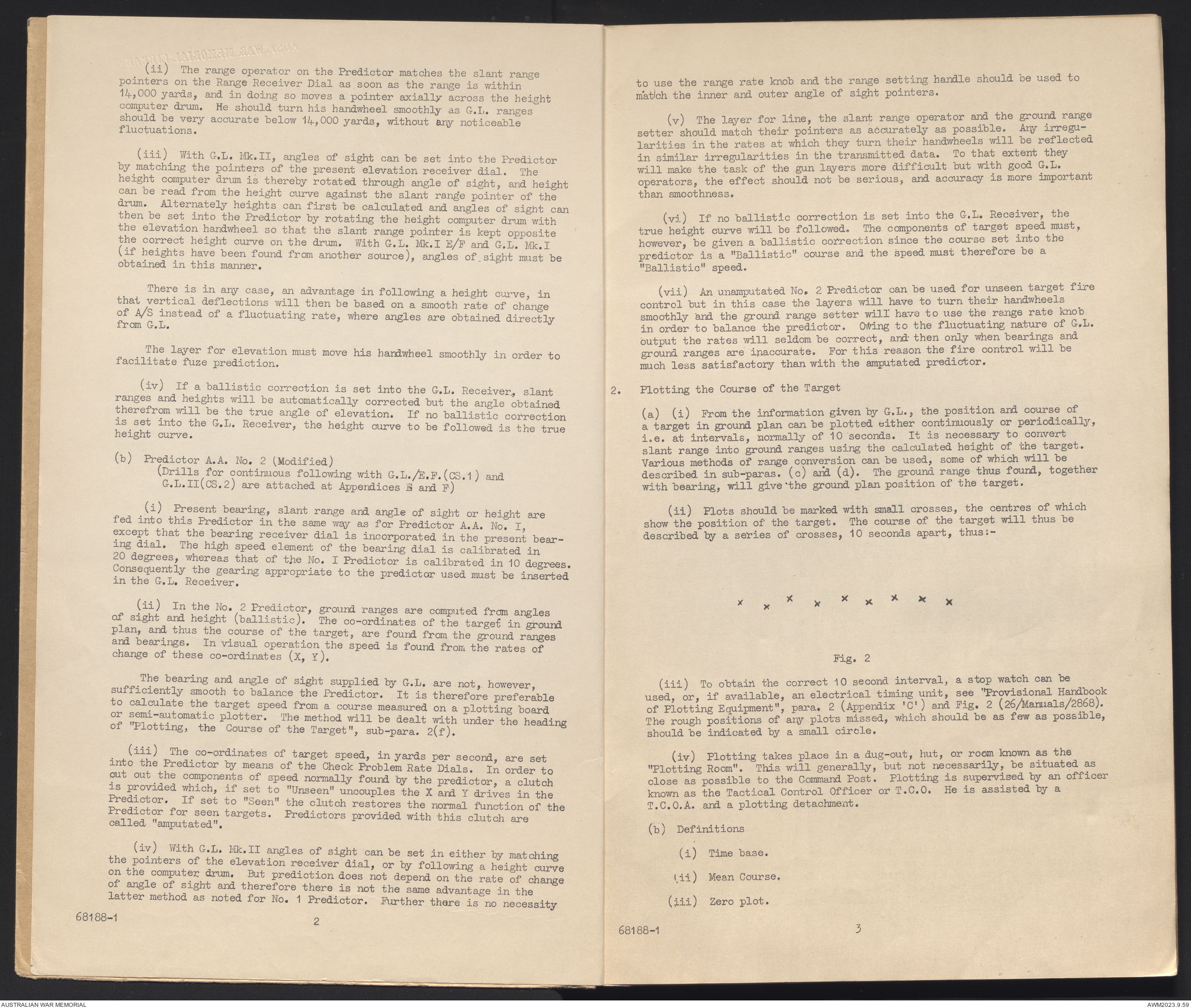 Notes on the engagement of unseen targets by heavy A.A. guns and ...