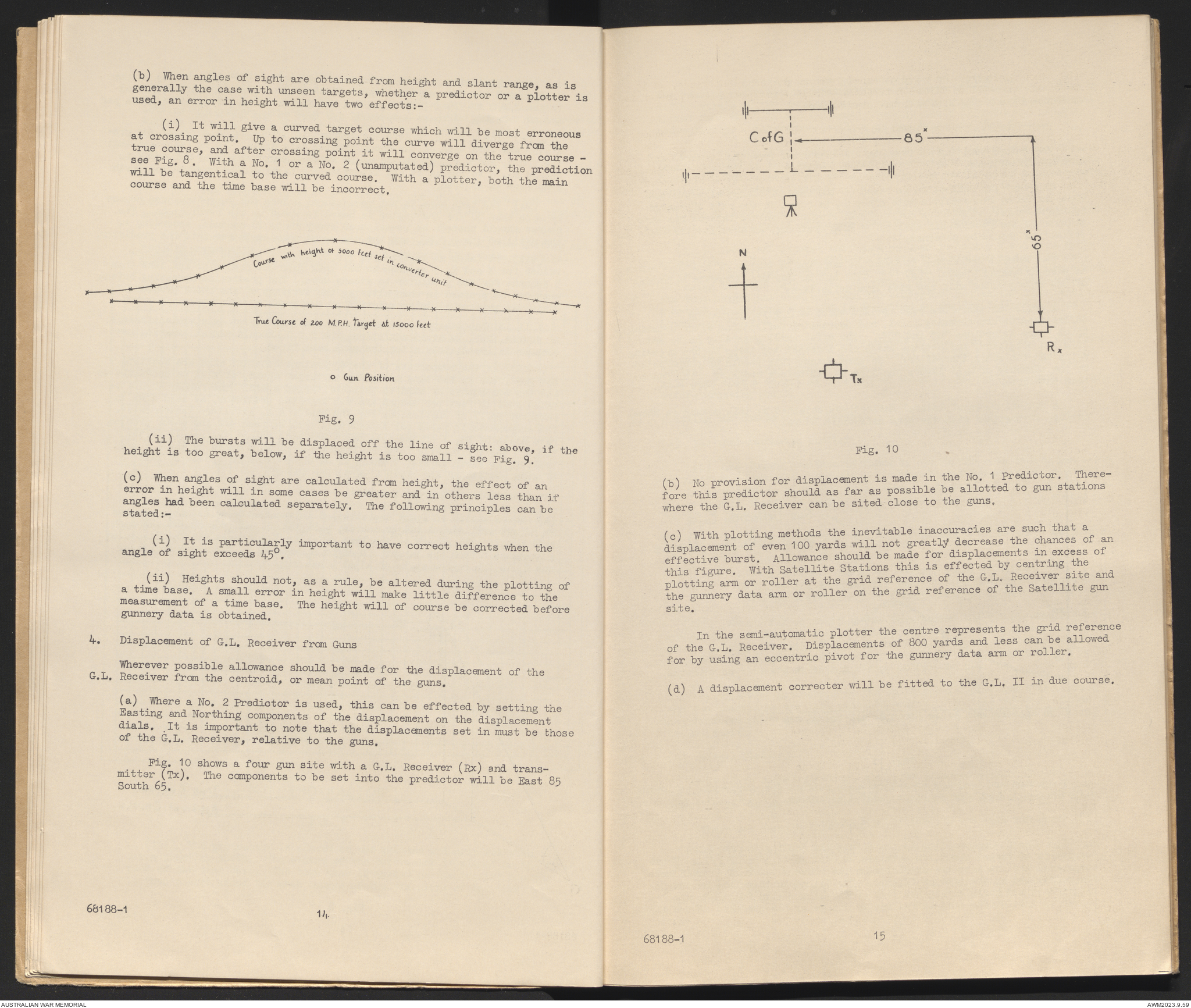 Notes on the engagement of unseen targets by heavy A.A. guns and ...