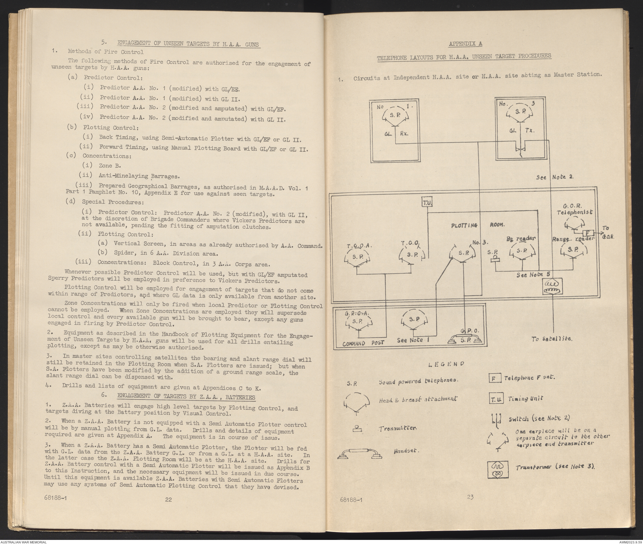 Notes on the engagement of unseen targets by heavy A.A. guns and ...