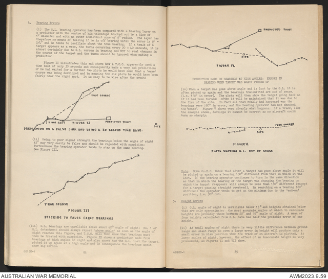 Notes on the engagement of unseen targets by heavy A.A. guns and ...