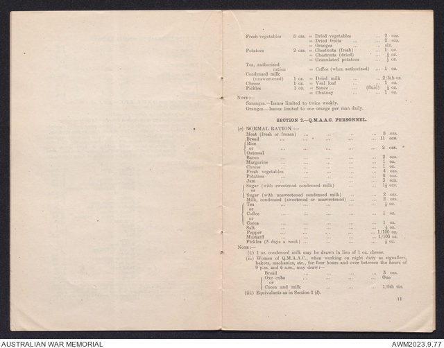 Ration pamphlet. Scales of rations, forage, fuel and light as ...