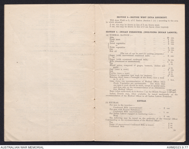 Ration pamphlet. Scales of rations, forage, fuel and light as ...