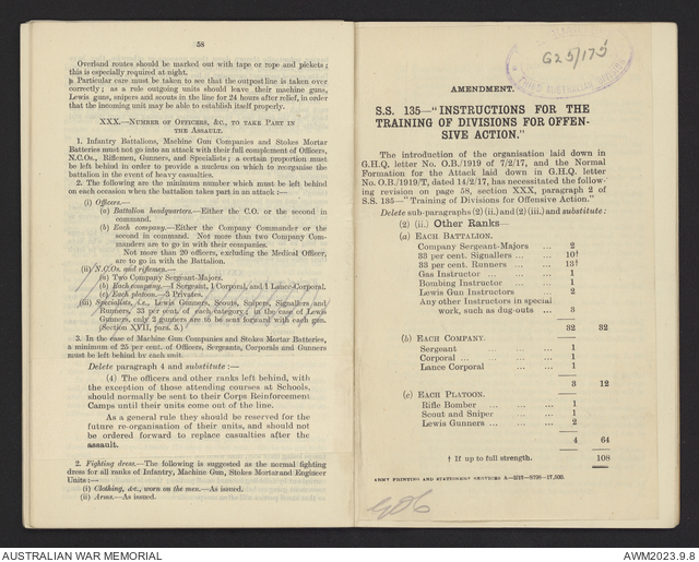 Instructions for the training of divisions for offensive action ...