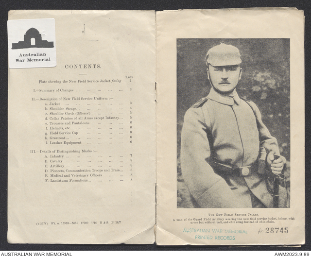 The New German field service uniform. | Australian War Memorial