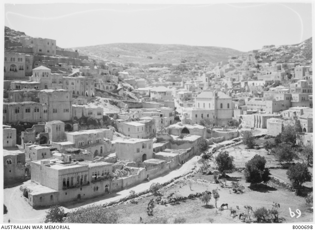 Panoramic view of the town of Es Salt, in Palestine. | Australian War ...