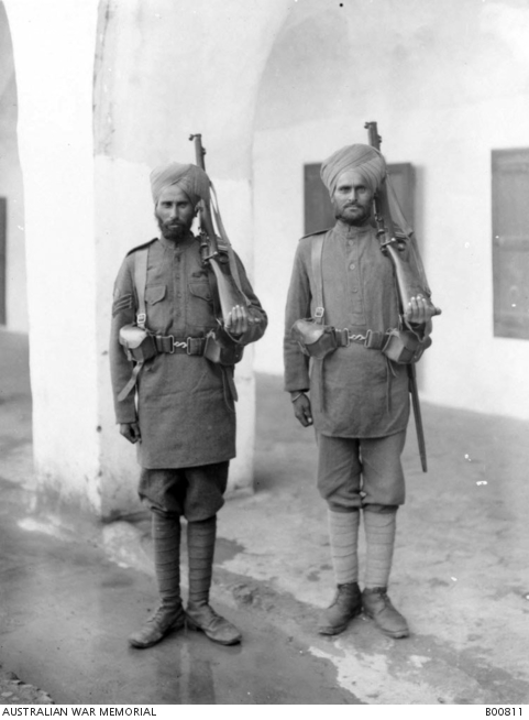 Portrait of two Indian Sikh troops who fought in the campaigns in ...