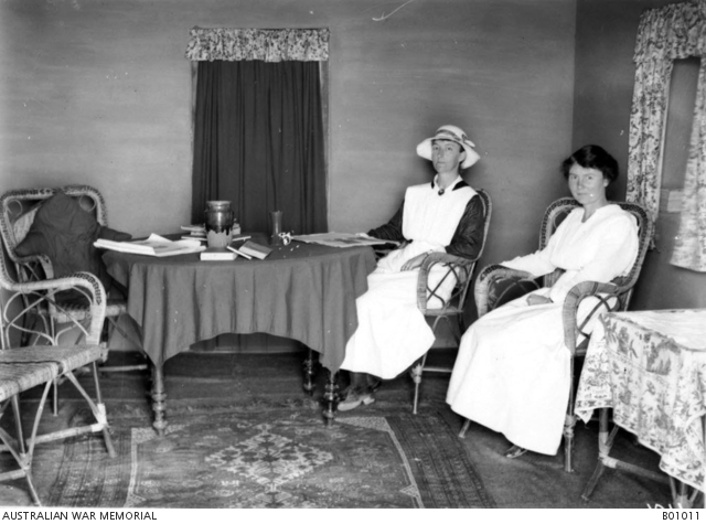 Mrs Paterson and Mrs Garbutt, in the sitting room, at the Moascar Tea ...
