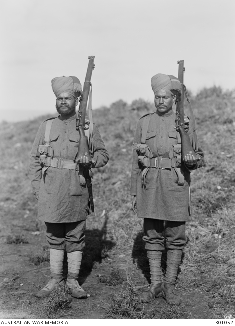 Two Hindu soldiers with the Indian troops. | Australian War Memorial