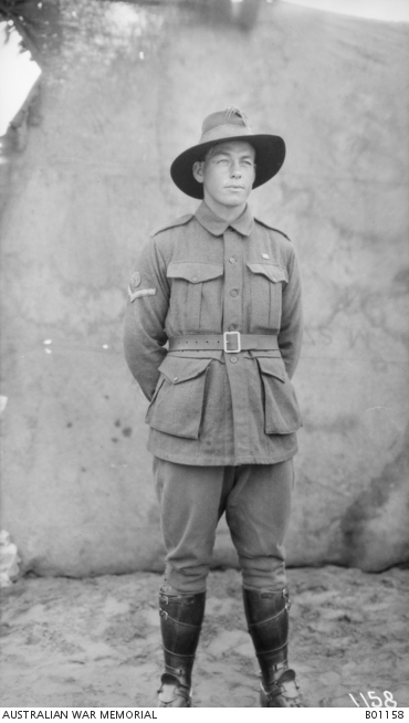 Portrait of 1336 Lance Corporal Walter Frederick Liddelow MM, 3rd Australian Light Horse Machine ...