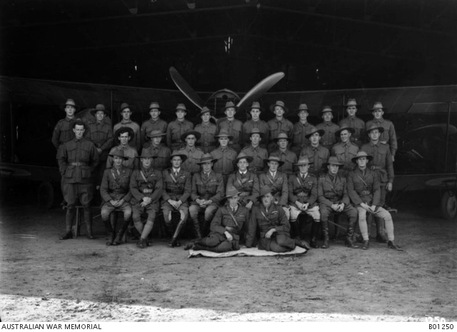 Group portrait of unidentified members of C Flight of the 1st Squadron ...