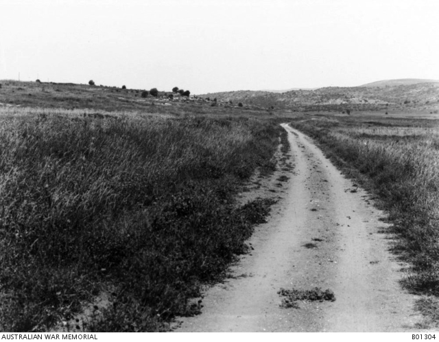 The road from Jenin, in Syria, leading to the Musman's Pass (?Mus Mus ...