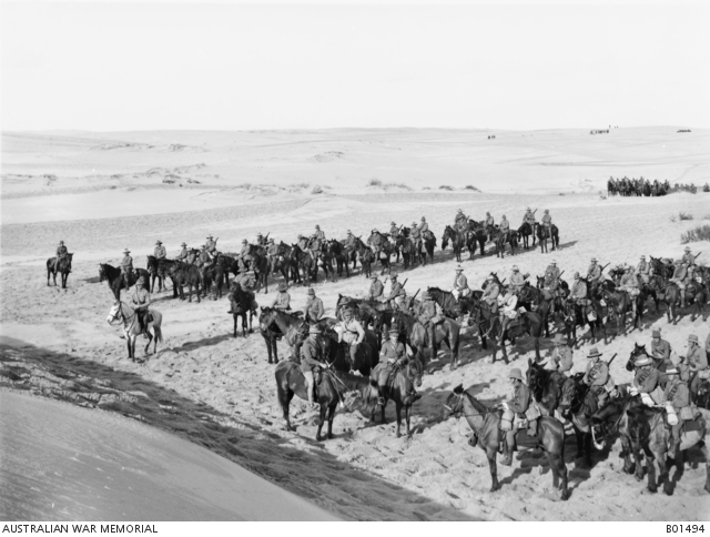 After a rest on the desert plain, the 1st Australian Light Horse ...