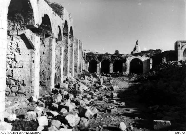 The ruins near the great Mosque at Gaza. This is an original Paget ...