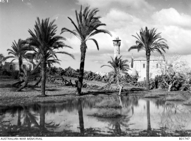 The Mosque and Greek Church at Ludd (ancient Lyddia) reflecting on the ...