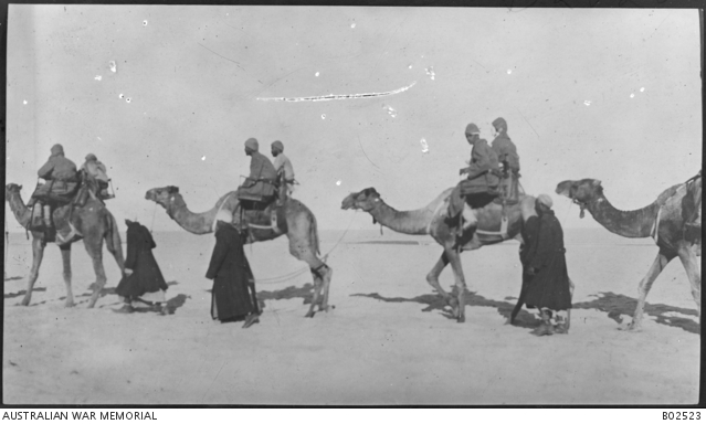 Turks who were wounded and captured in the Battle of Rafa, being taken ...