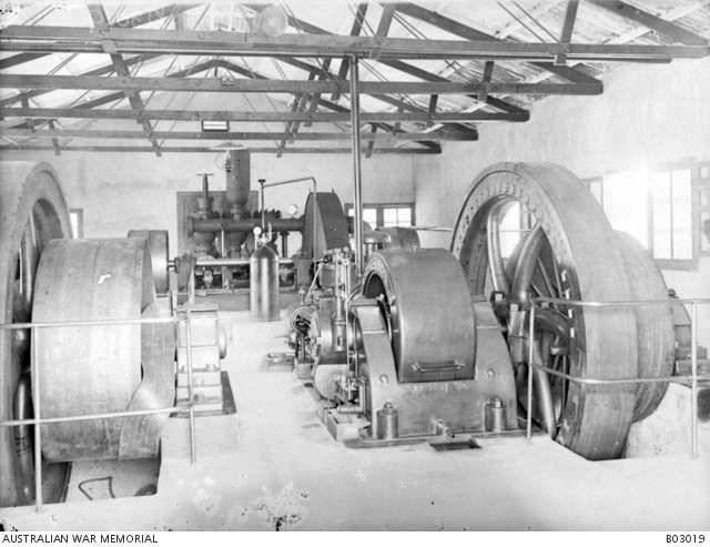 The interior of the pumping station. An English made Blackstone machine ...