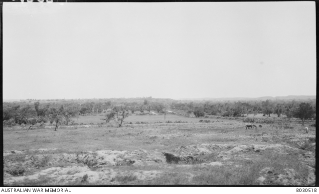 View looking towards Ali Muntar. Buildings can be seen in the ...