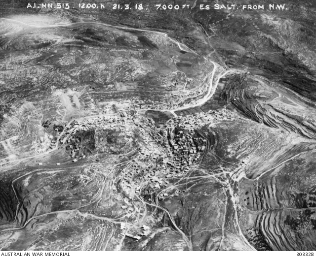 Aerial photograph of Es Salt taken from the north west at 1200 hours ...