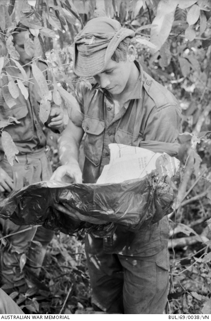 South Vietnam. 1969-01-22. Sapper (Spr) John Hollis of Casino, NSW, a ...