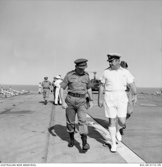 Vung Tau, South Vietnam. 1969-03. Major General MacDonald and Captain ...