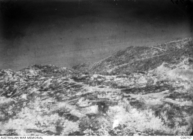Part of the Anzac Cove area of the Gallipoli Peninsula after a snowfall ...