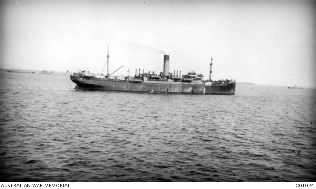 An unidentified Australian transport, seen from the transport SS ...