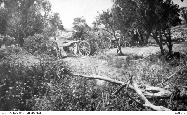 Two German M96 77 mm field guns ... | Australian War Memorial