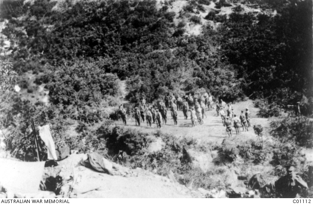 Reinforcements undergoing musketry training. Note the steep slope ...