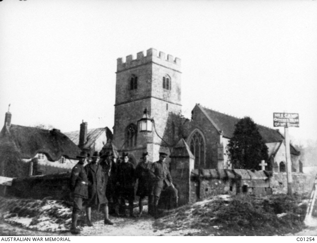 A group of six unidentified Australian soldiers waiting for 2676 ...