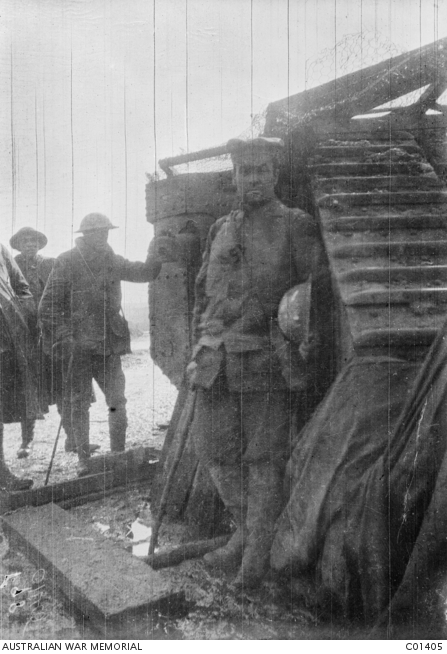 Photograph taken on the Somme battlefields from the rear left hand side ...