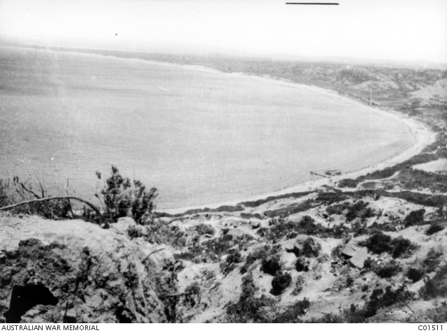 View of North Beach, north of Anzac Cove, looking towards Suvla Bay ...