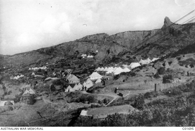 View of the beach north of Anzac Cove. The area immediately behind the ...