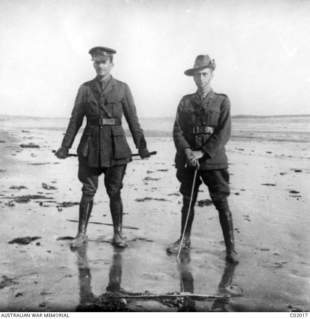 Portrait of two officers of the 1st Australian General Base Depot ...