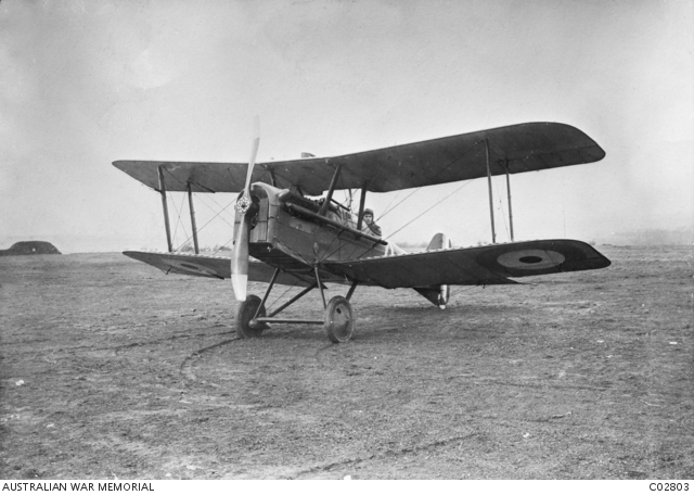 An SE5 British aeroplane, with Captain Phillipps DFC MC, of the ...