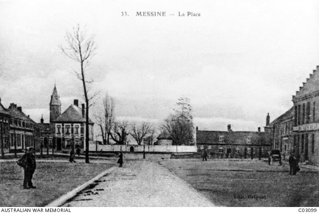 The square, Messines, before the war. During the early stages of the ...