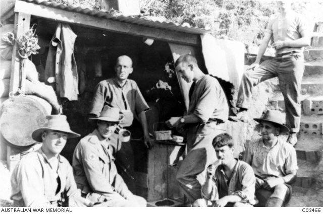 A group of unidentified staff of the Anzac Corps Headquarters at the ...