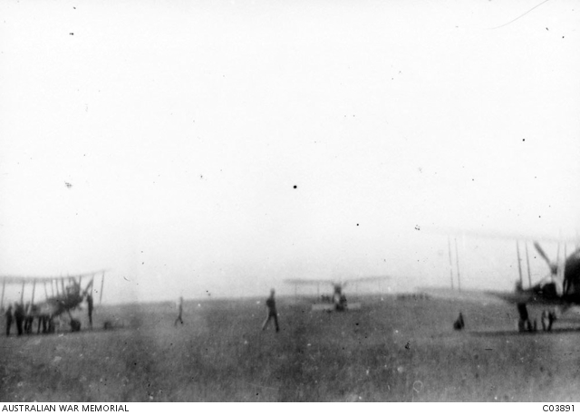 A temporary landing ground used by the Australian Flying Corps at ...