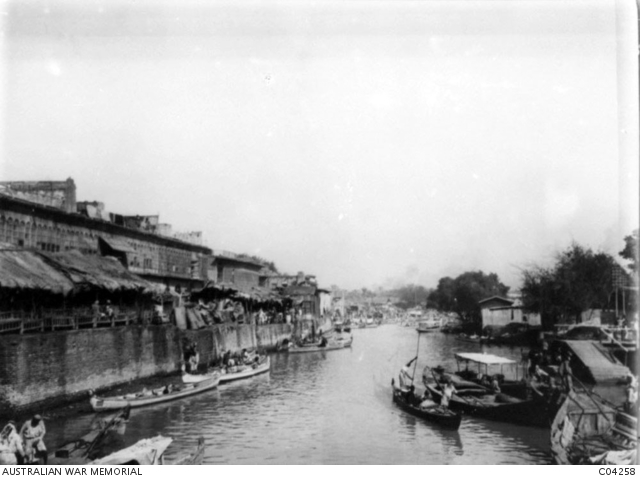 Ashar Creek an old irrigation canal at Basraha, which runs into the ...