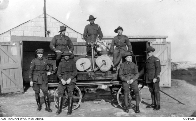 The fire brigade at an Australian camp in England. | Australian War ...